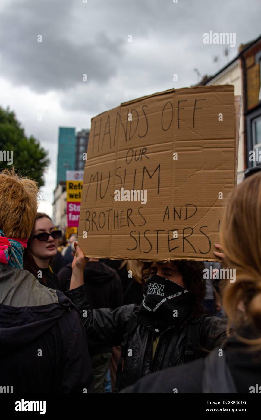 Counter Protest against the far right in Walthamstow, North East London ...