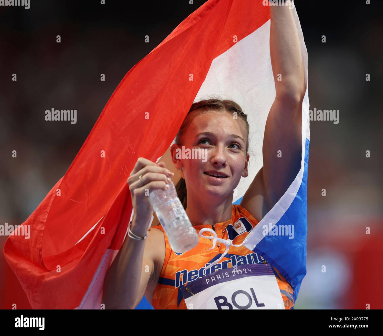 BOL Femke of Netherlands reacts after the women's athletics 400m ...