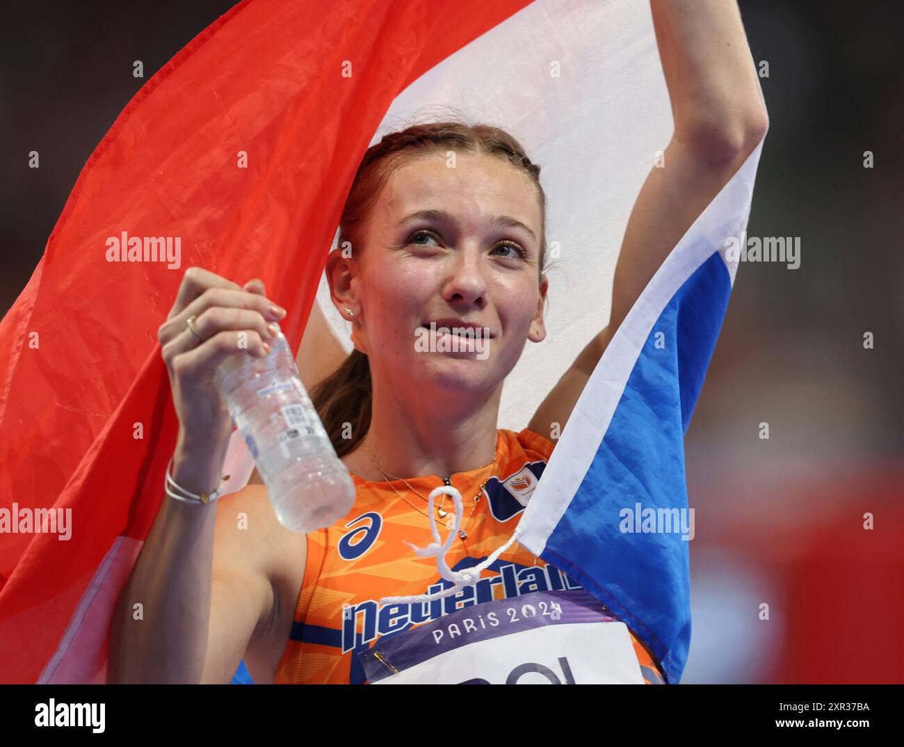 BOL Femke of Netherlands reacts after the women's athletics 400m ...