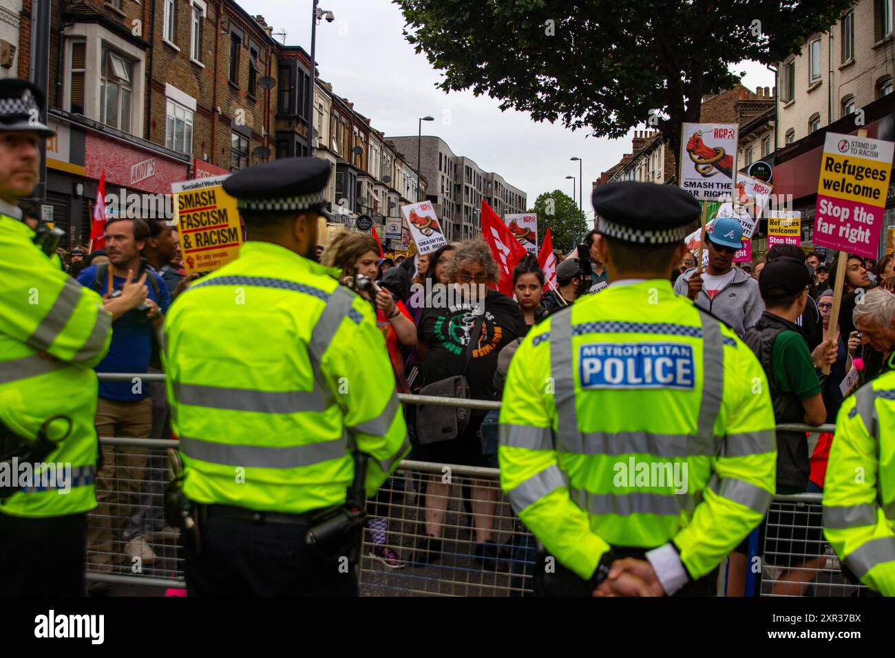 Counter Protest against the far right in Walthamstow, North East London ...
