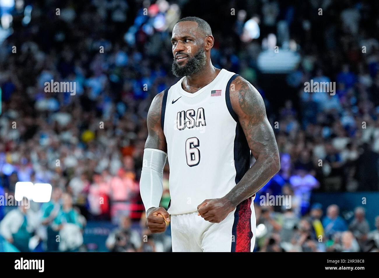 Paris, France. 08th Aug, 2024. PARIS, FRANCE - AUGUST 8: Lebron James ...