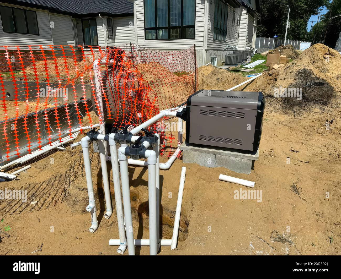 Installation of system boiler heats pool water Stock Photo - Alamy Installation of system boiler heats pool water Stock Photo - Alamy
