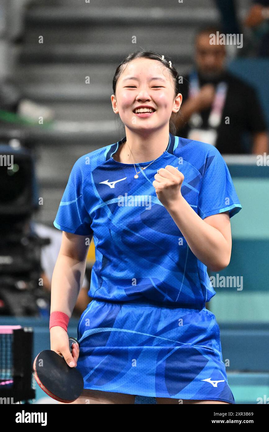 HARIMOTO Miwa, Japan Team (JPN), Table Tennis, Women's Team Semifinal at South Arena 4, during ...