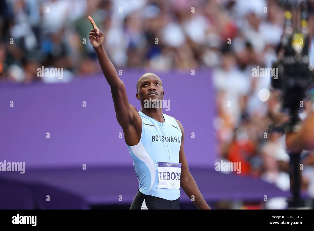 Saint-Denis, France. 8th Aug, 2024. TEBOGO Letsile (BOT) Athletics ...