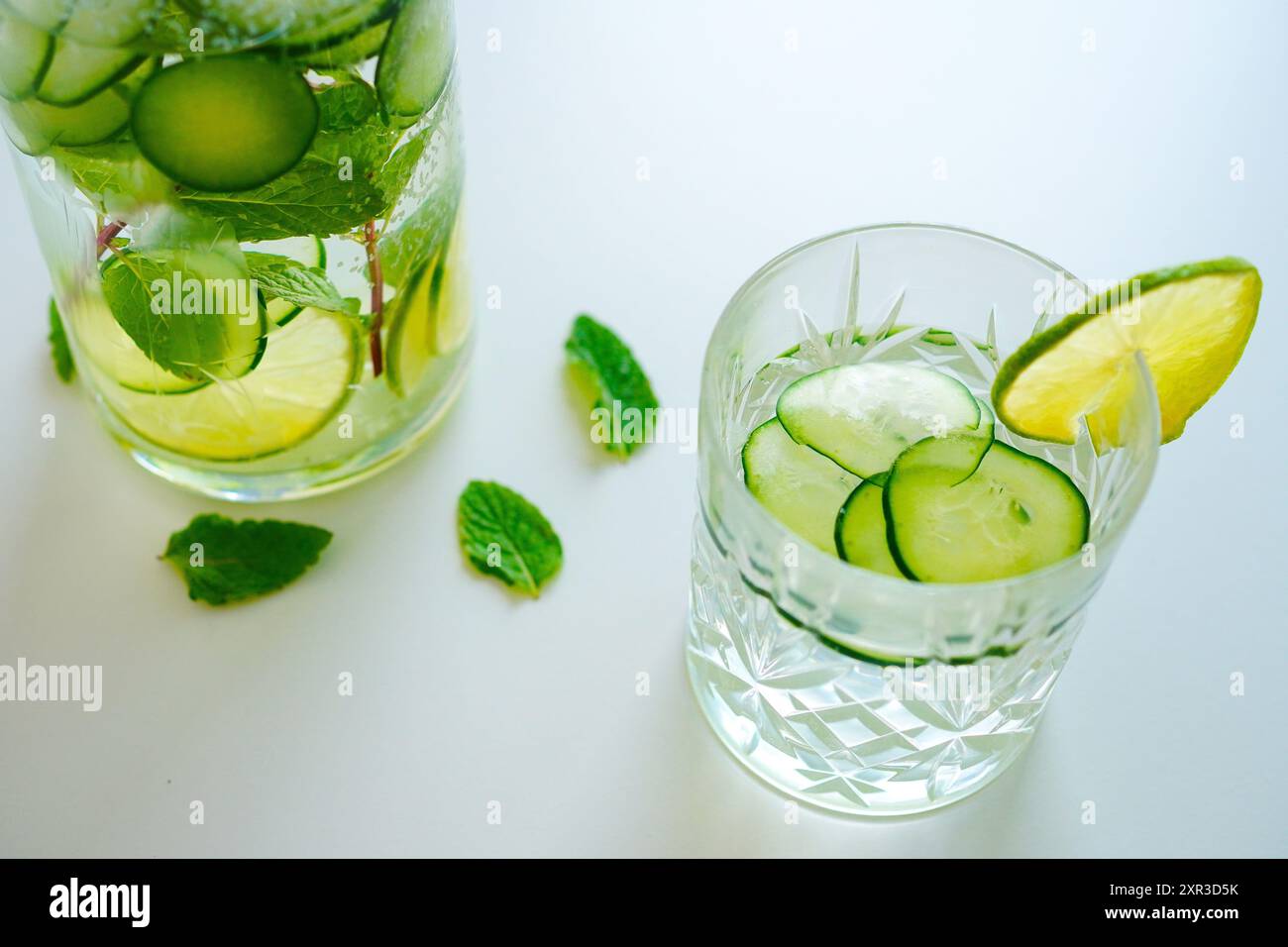 Lime infused water hi-res stock photography and images - Alamy