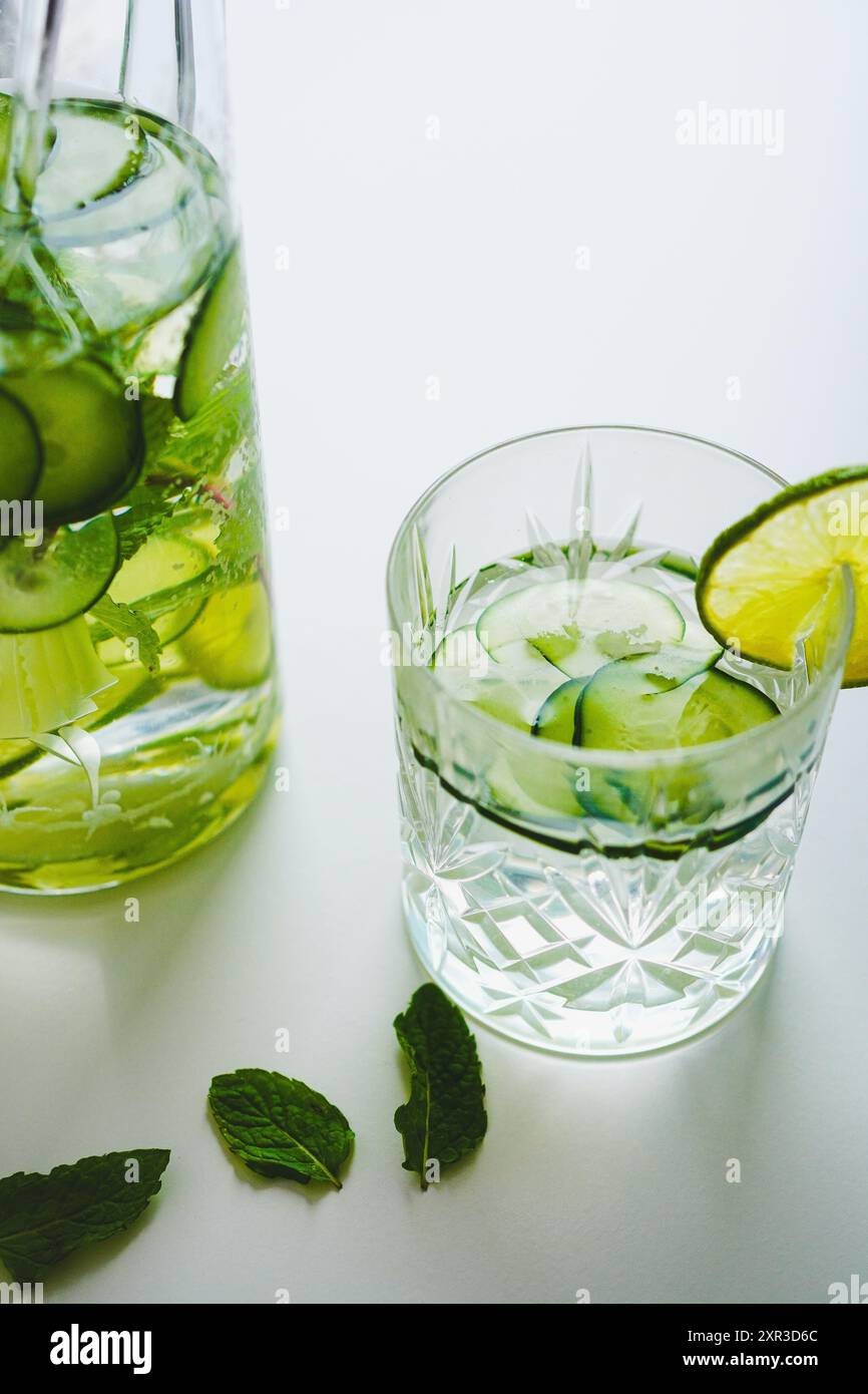 Lime infused water hi-res stock photography and images - Alamy