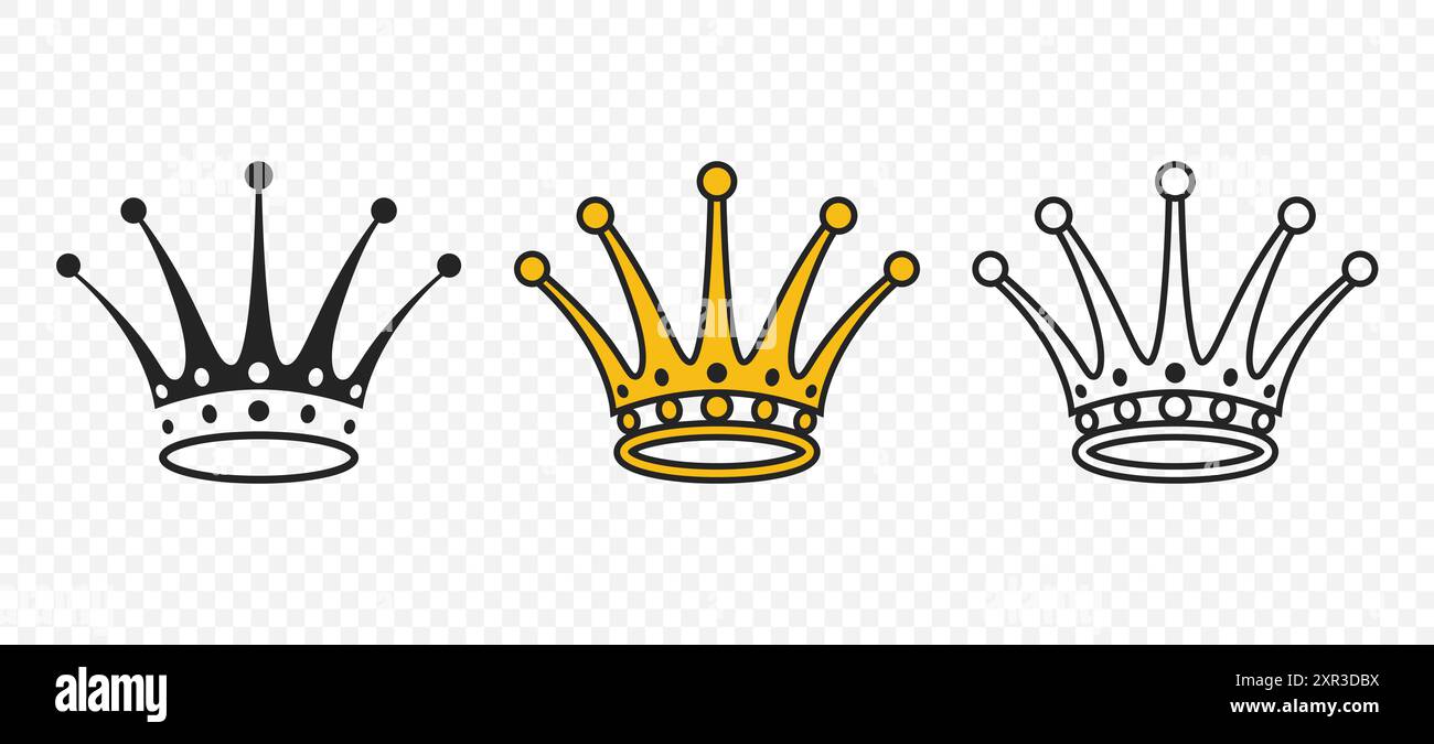 Vector Crowns. Crown Icon Set. Flat Vector Illustration Stock Vector ...