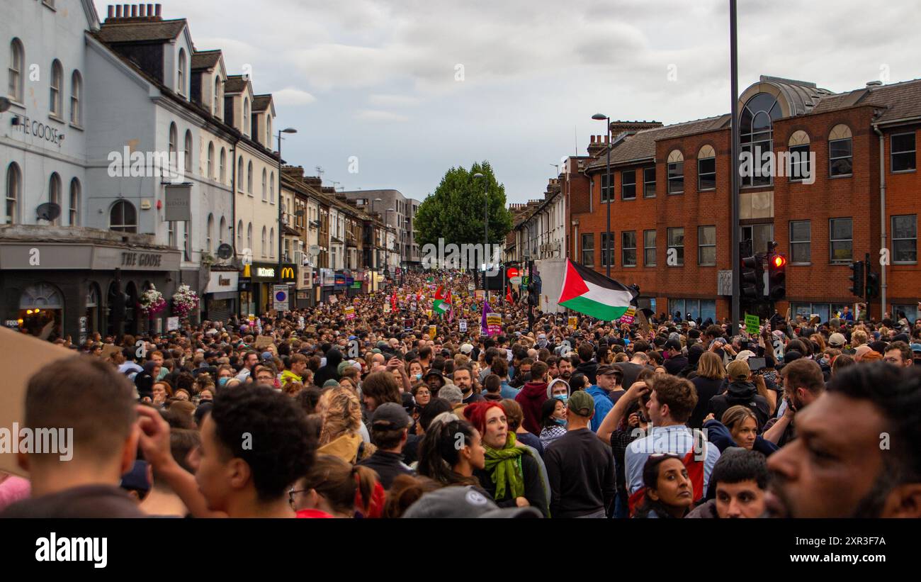 Counter Protest against the far right in Walthamstow, North East London ...