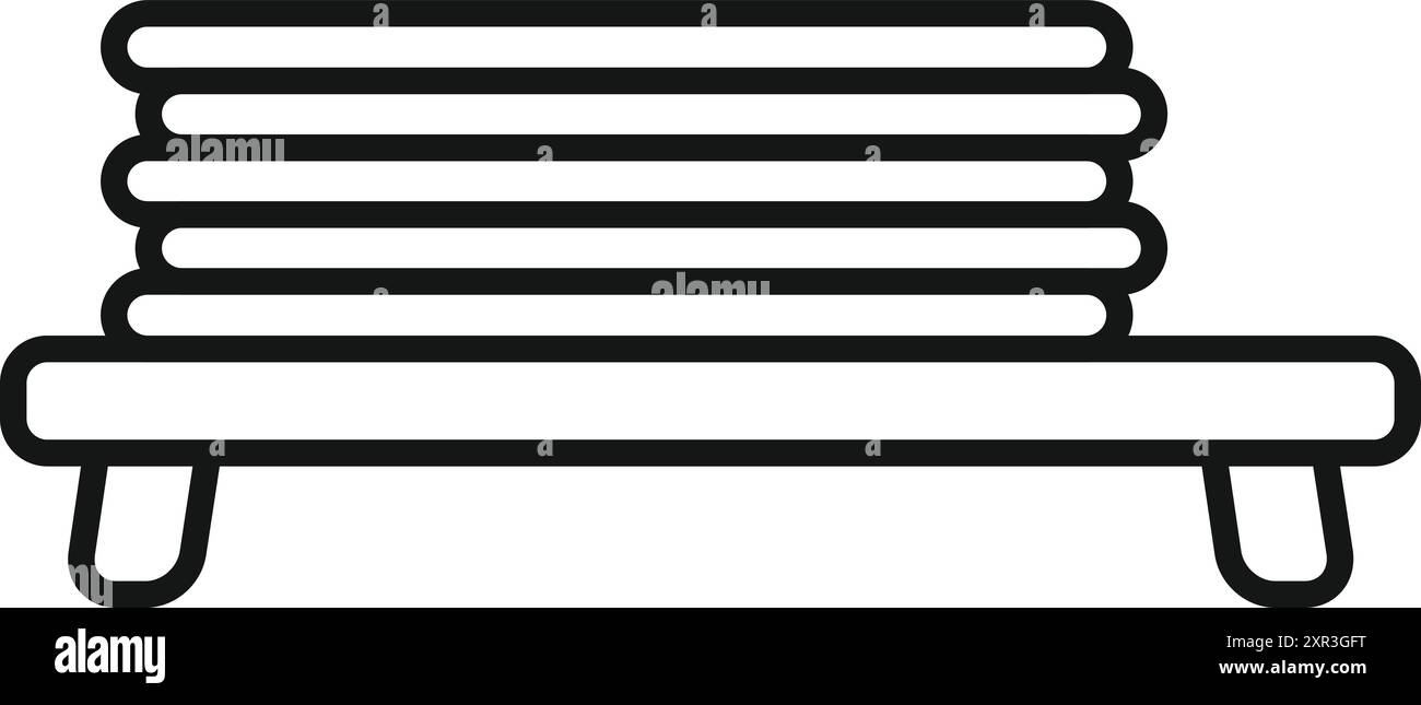Simple black and white line drawing of stack of round wooden timber ...