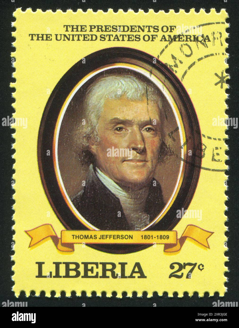 LIBERIA - CIRCA 1981: stamp printed by Liberia, shows President of the ...