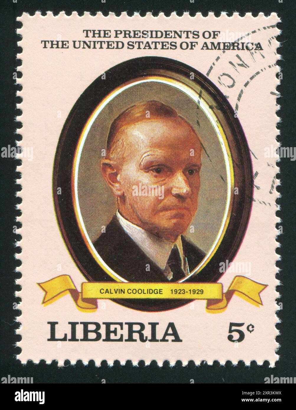 LIBERIA - CIRCA 1982: stamp printed by Liberia, shows President of the ...