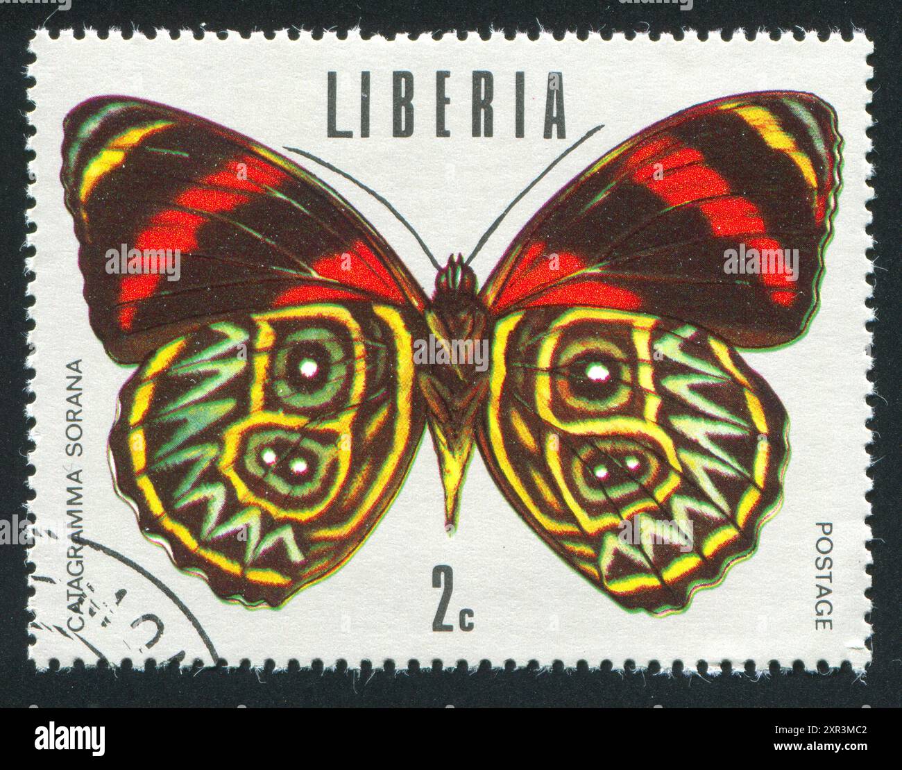 LIBERIA - CIRCA 1974: stamp printed by Liberia, shows butterfly, circa 1974 Stock Photo - Alamy