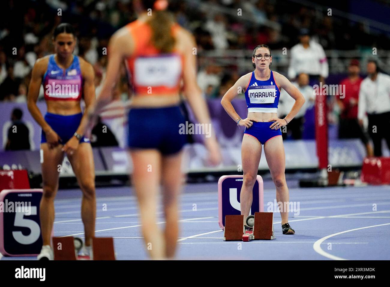 Saint Denis, France. 08th Aug, 2024. Louise MARAVAL of France competes ...