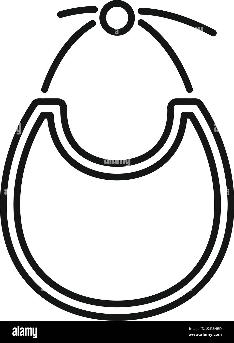 Simple vector of a baby bib, a common piece of clothing worn by infants ...