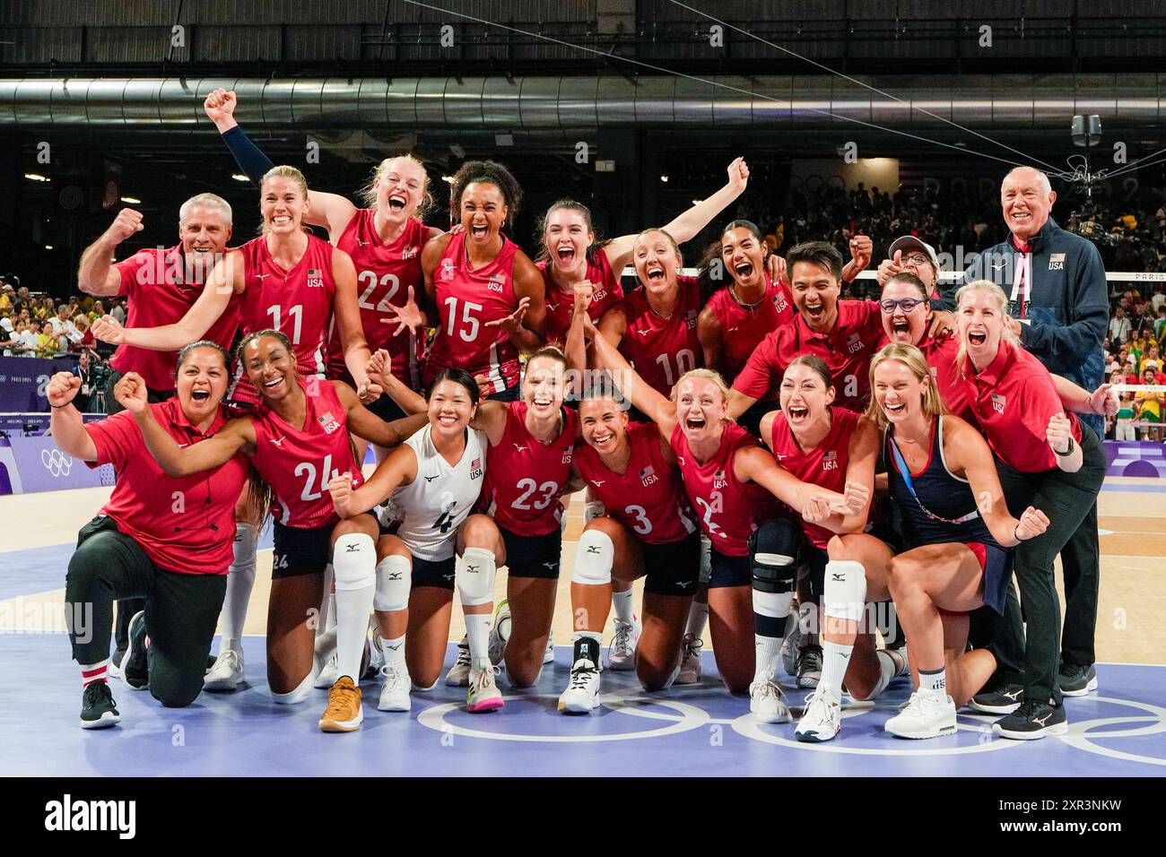 PARIS, FRANCE - AUGUST 8: 1st row L-R) assistant Coach Tama Miyashiro ...