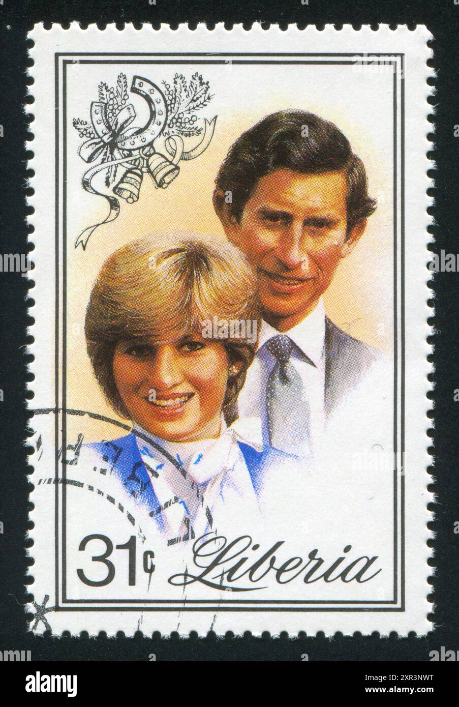 LIBERIA - CIRCA 1981: stamp printed by Liberia, shows Royal wedding, circa 1981 Stock Photo - Alamy