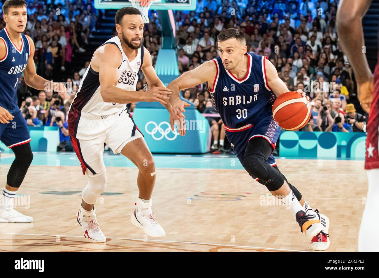 Paris, France. 08th Aug, 2024. Aleksa Avramovic ( 30 - Serbia) and ...