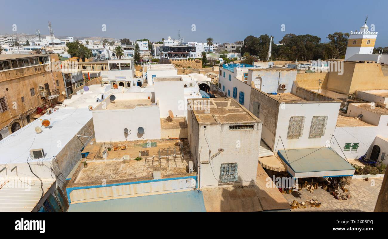 Aerial view of densely packed Hammamet Medina, Tunisia Stock Photo - Alamy