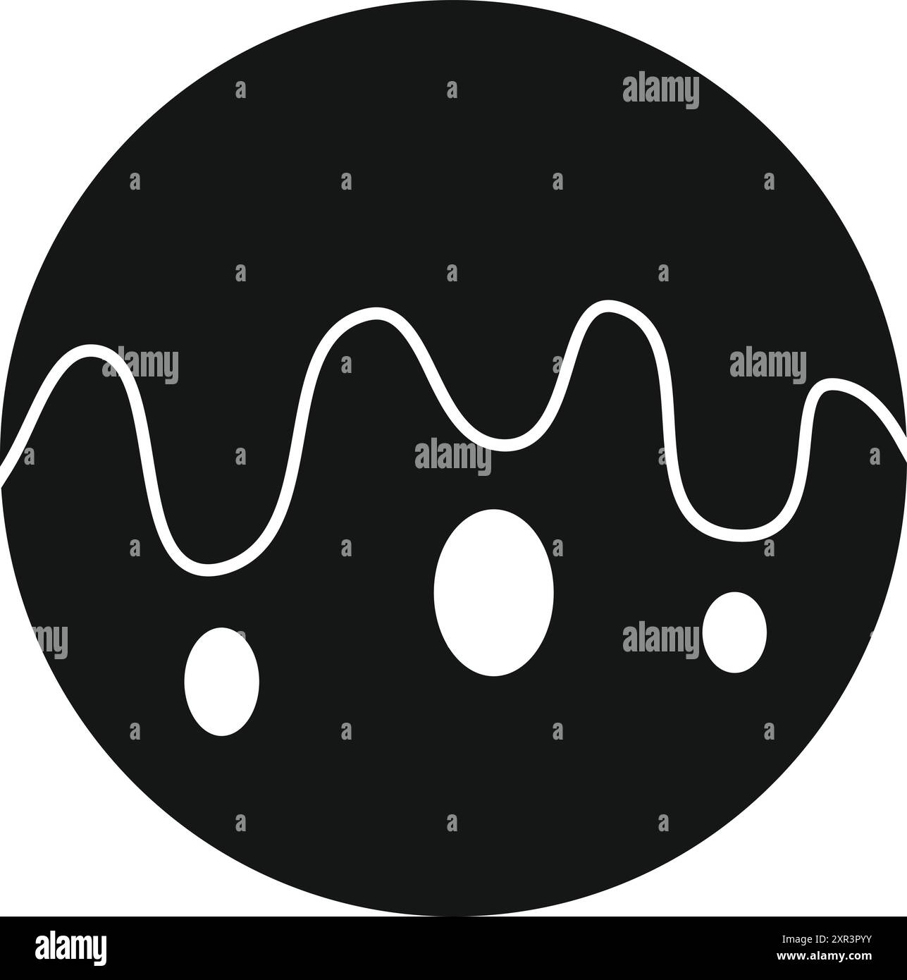 Black silhouette cartoon donut Stock Vector Images - Alamy