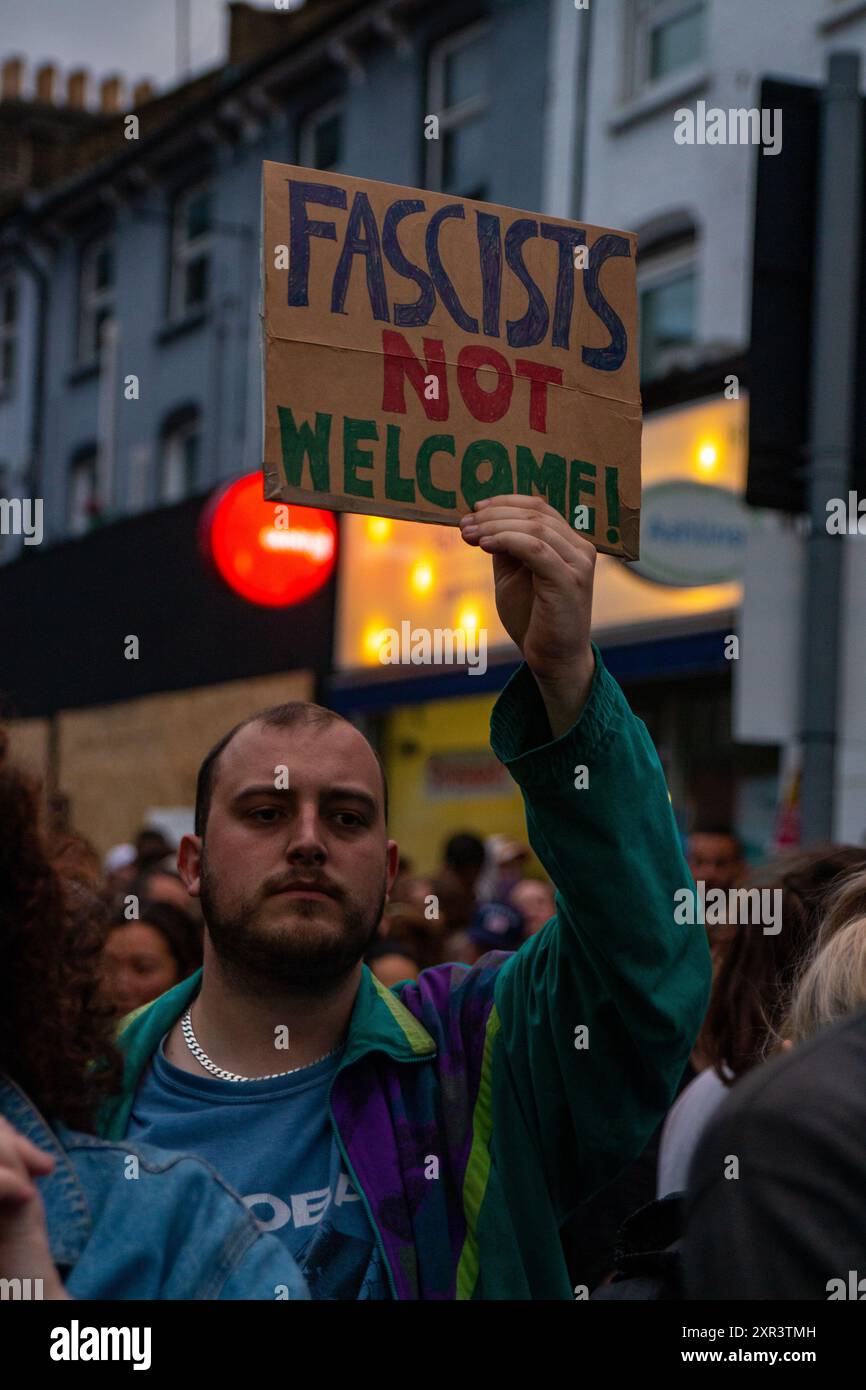 Counter Protest against the far right in Walthamstow, North East London ...