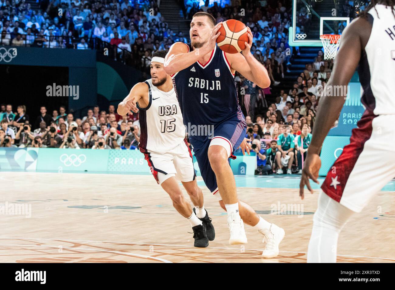 Nikola Jokic ( 15 - Serbia), Basketball, Men's Semifinal between United ...
