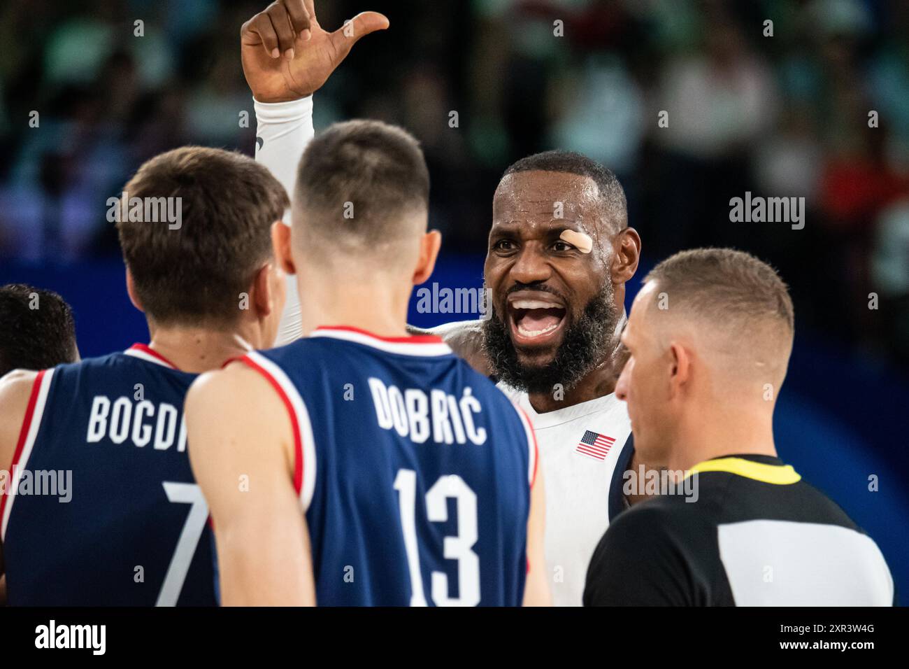 LeBron James ( 6 - USA), Basketball, Men's Semifinal between United ...