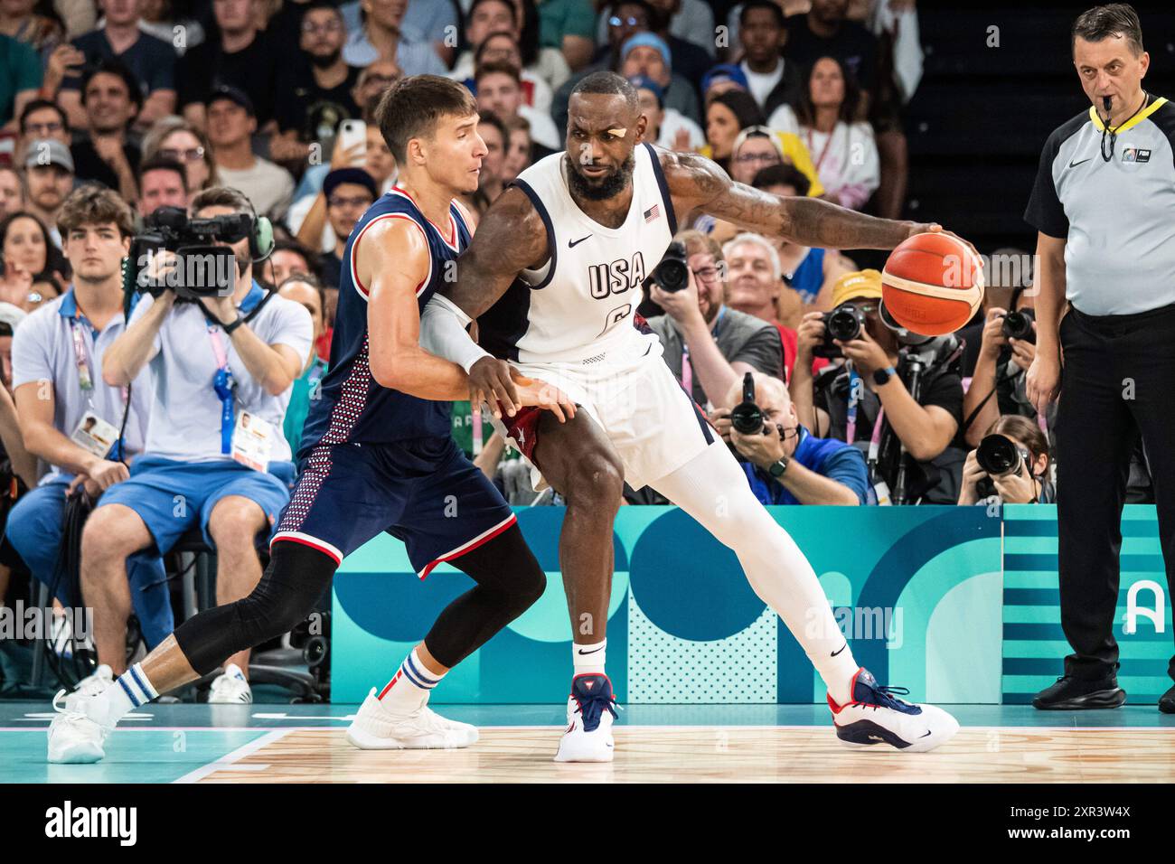 LeBron James ( 6 - USA), Basketball, Men's Semifinal between United ...