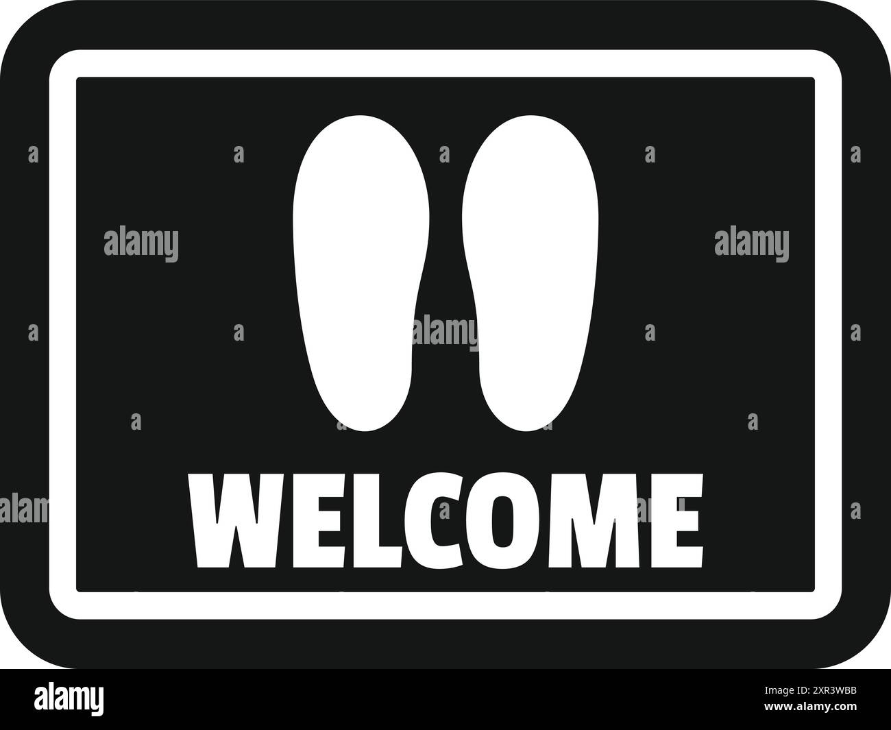 Black and white welcome doormat showing where to wipe your shoes Stock Vector Image & Art - Alamy