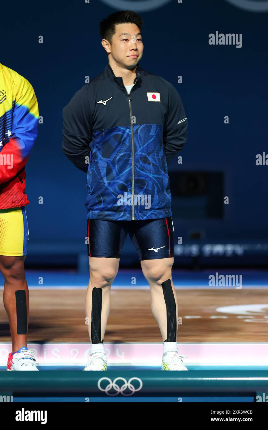 Paris, France. 8th Aug, 2024. Masanori Miyamoto (JPN) Weightlifting : Men's 73kg during the ...