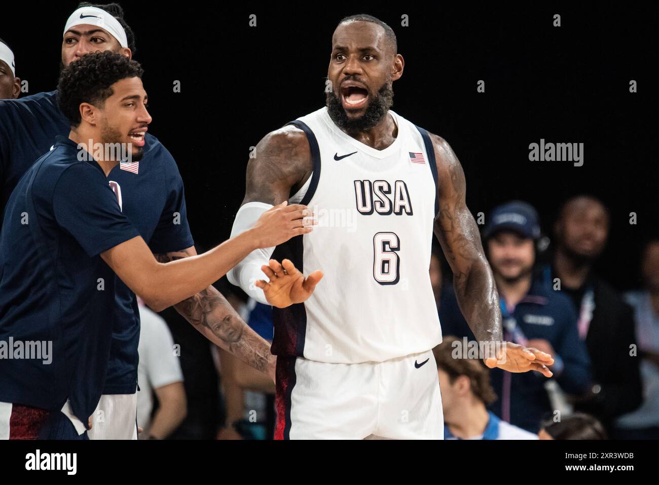 LeBron James ( 6 - USA), Basketball, Men's Semifinal between United ...
