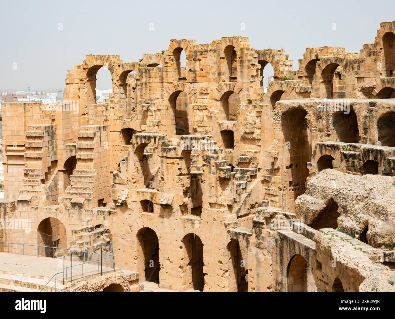 Impressive ruins of the largest colosseum in North Africa, huge Roman ...