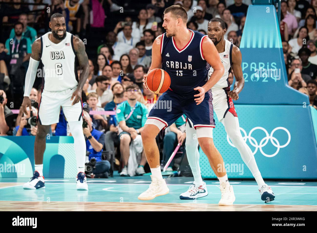 Nikola Jokic ( 15 - Serbia), Basketball, Men's Semifinal between United ...