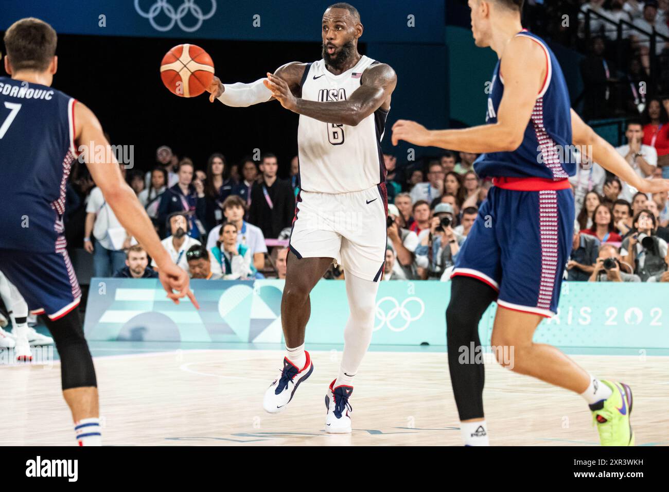 LeBron James ( 6 - USA), Basketball, Men's Semifinal between United ...