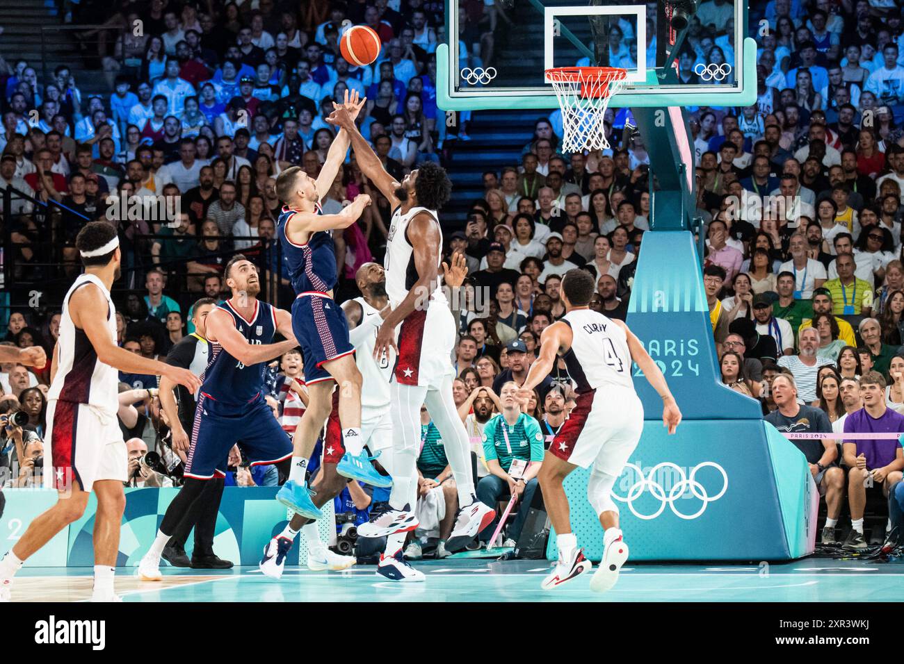 Bogdan Bogdanovic ( 7 - Serbia) and Joel Embiid ( 11 - USA), Basketball ...