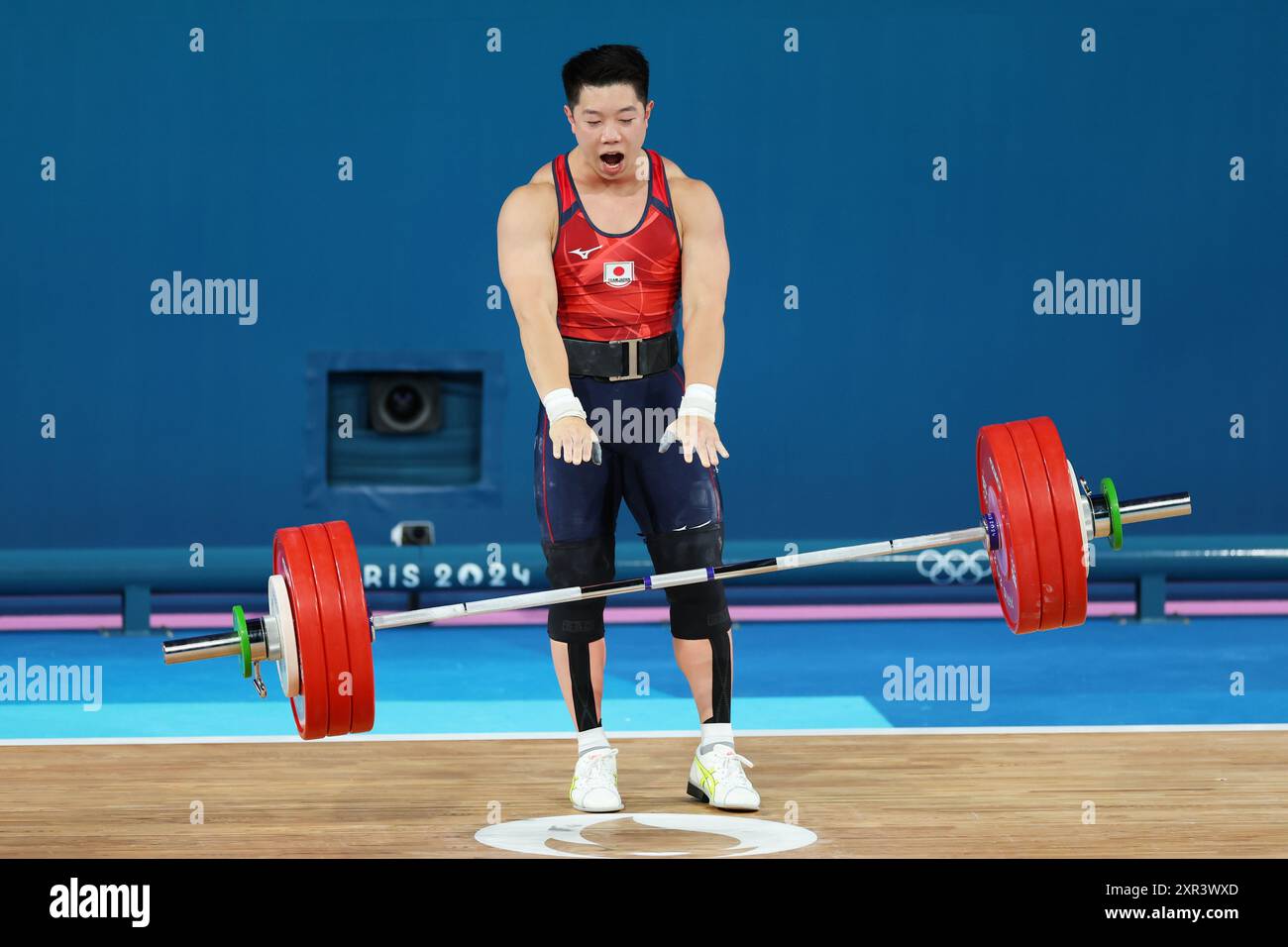 Paris, France. 8th Aug, 2024. Masanori Miyamoto (JPN) Weightlifting : Men's 73kg during the ...