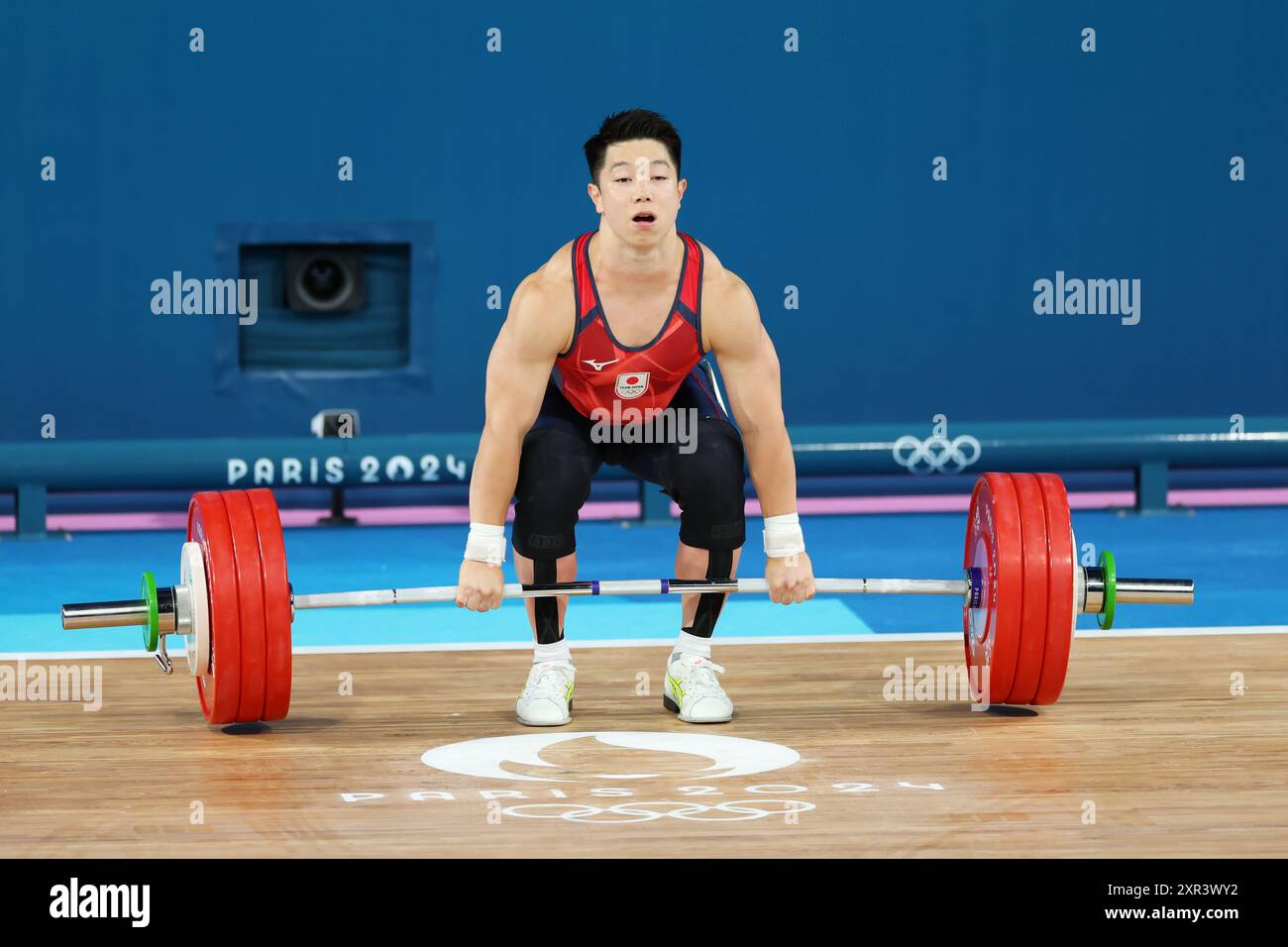Paris, France. 8th Aug, 2024. Masanori Miyamoto (JPN) Weightlifting : Men's 73kg during the ...