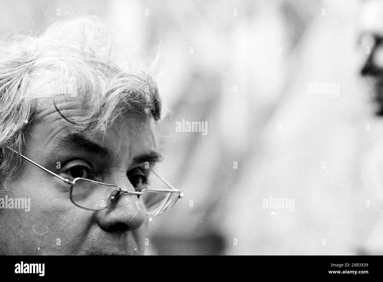 Portrait of Wim Jonker, sculptor + wax statue of Queen Beatrix ...