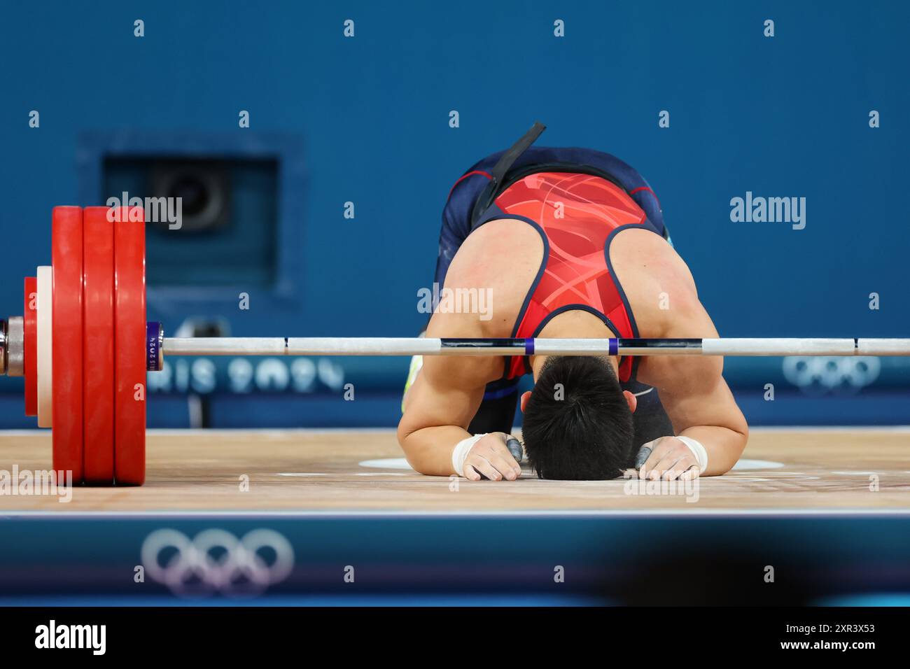 Paris, France. 8th Aug, 2024. Masanori Miyamoto (JPN) Weightlifting : Men's 73kg during the ...
