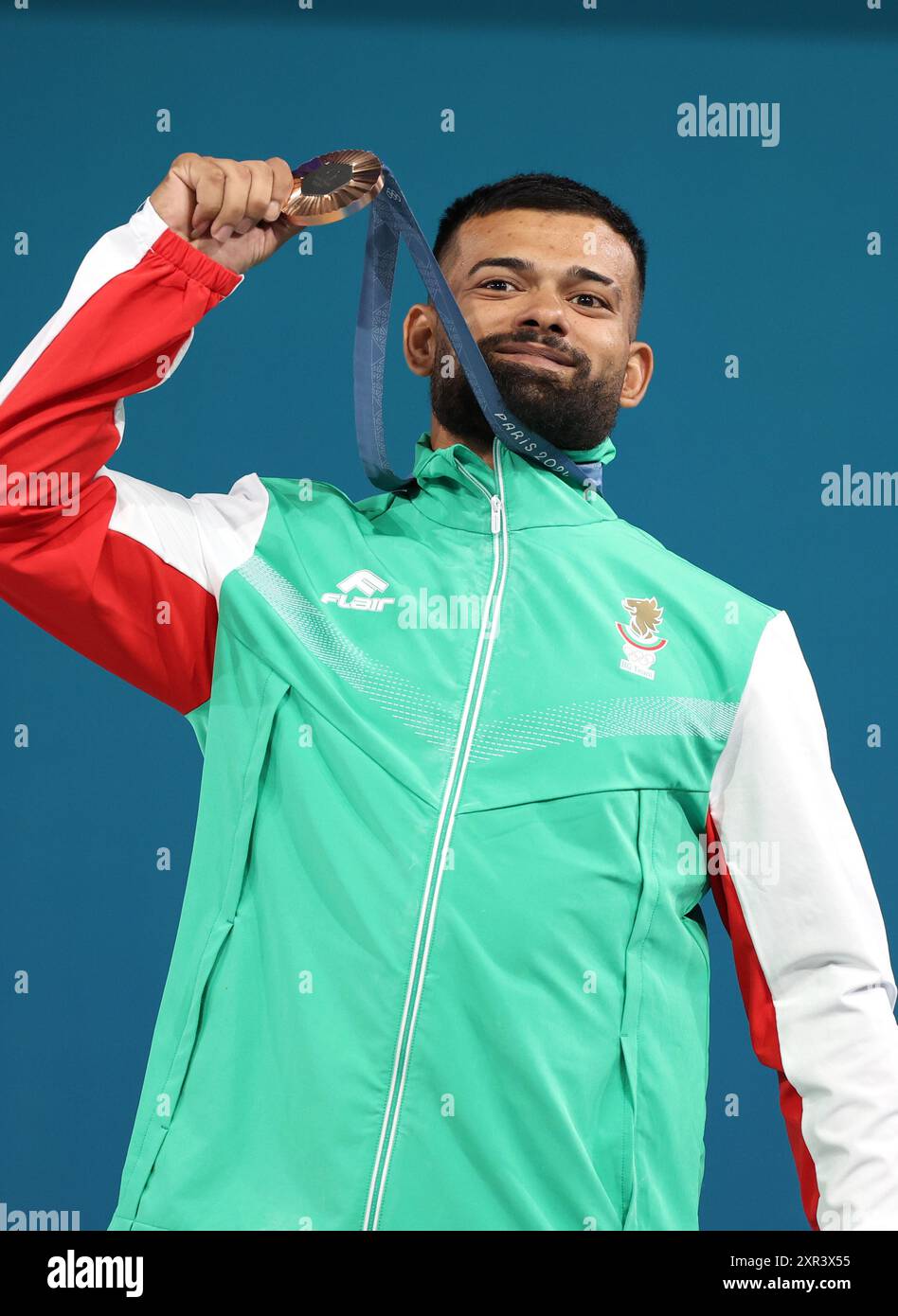 Paris, France. 8th Aug, 2024. Bronze medalist Bozhidar Dimitrov Andreev ...
