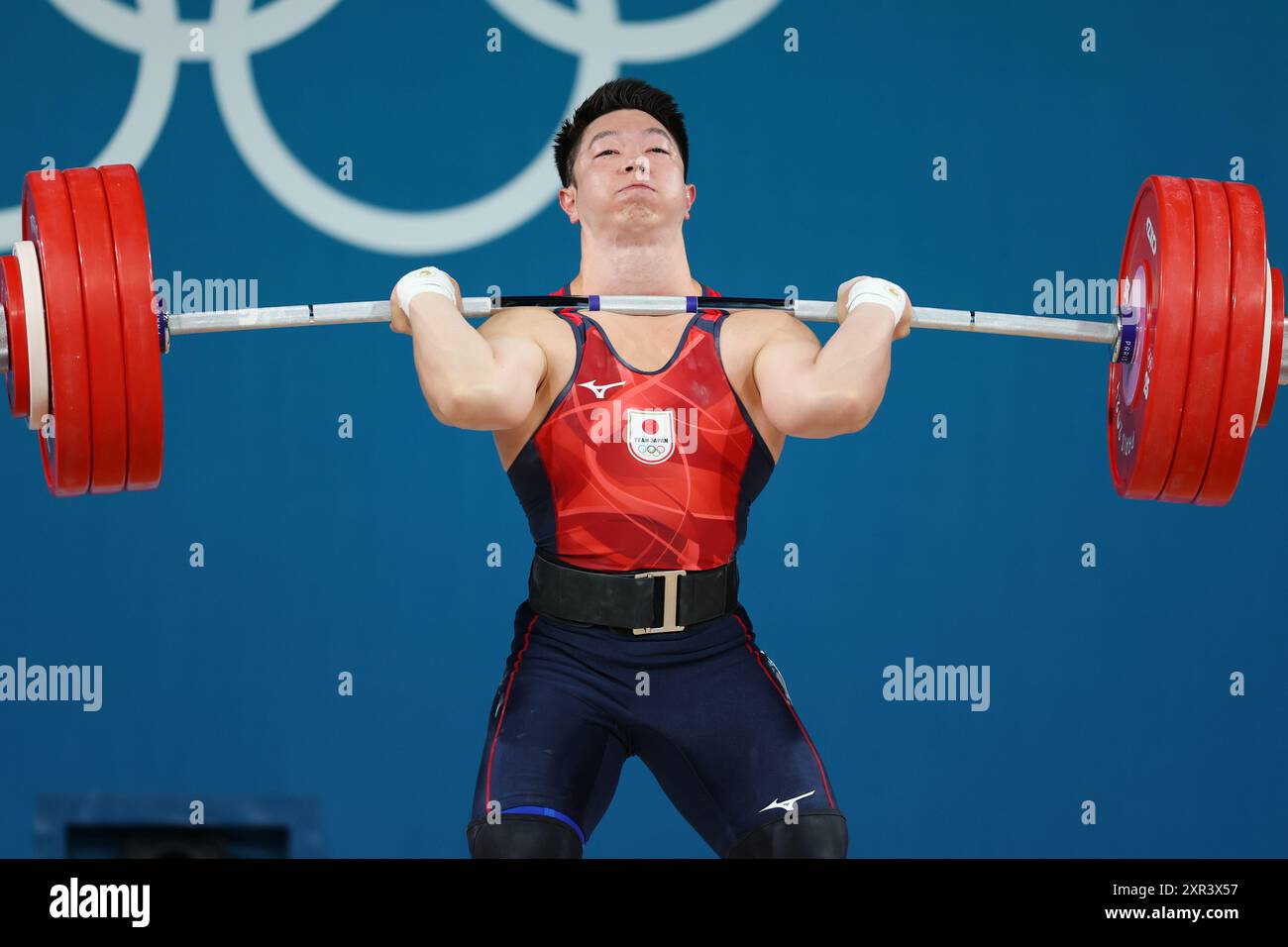 Paris, France. 8th Aug, 2024. Masanori Miyamoto (JPN) Weightlifting : Men's 73kg during the ...