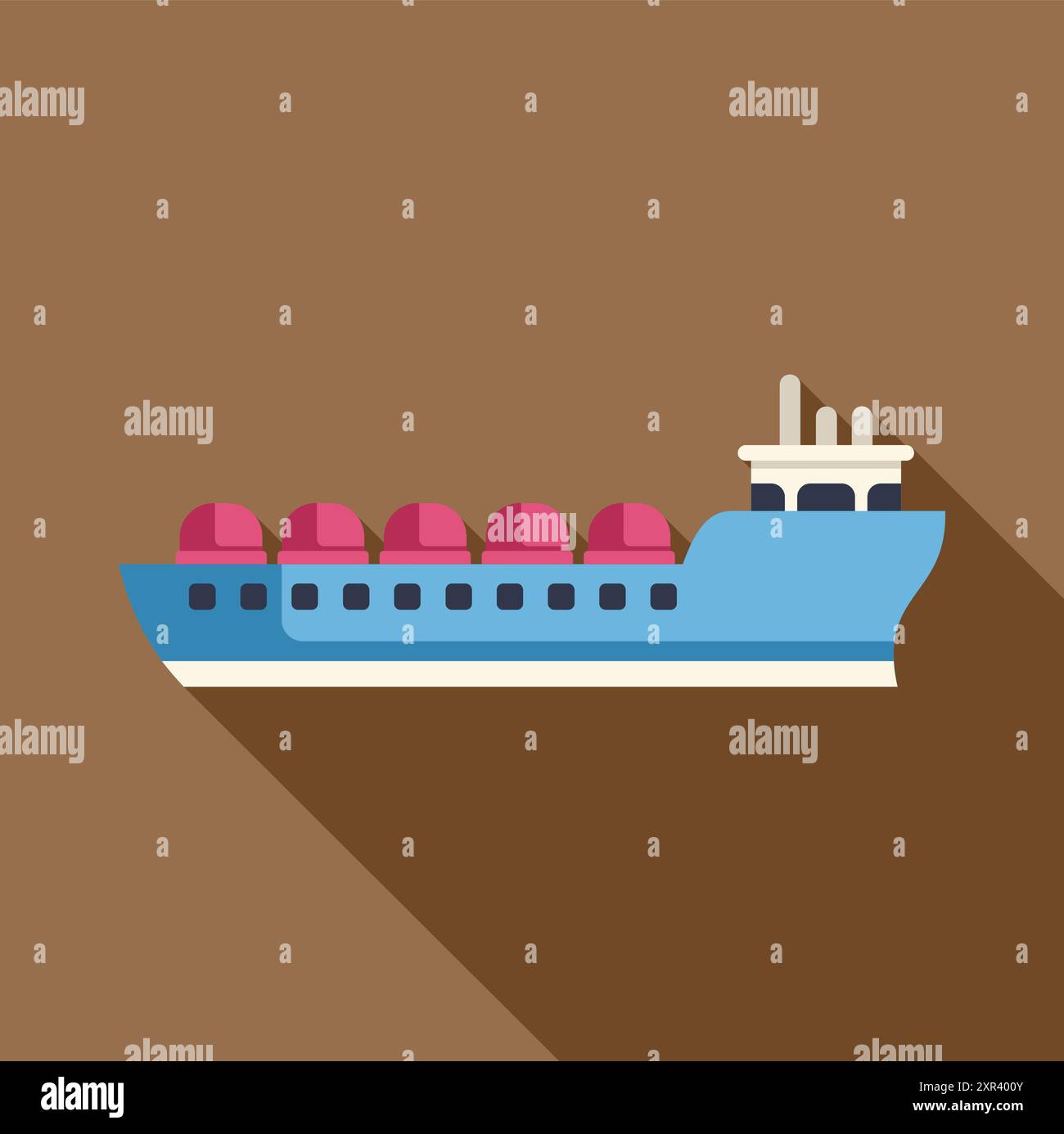 Large gas carrier ship is transporting liquefied natural gas across the ocean Stock Vector Image ...