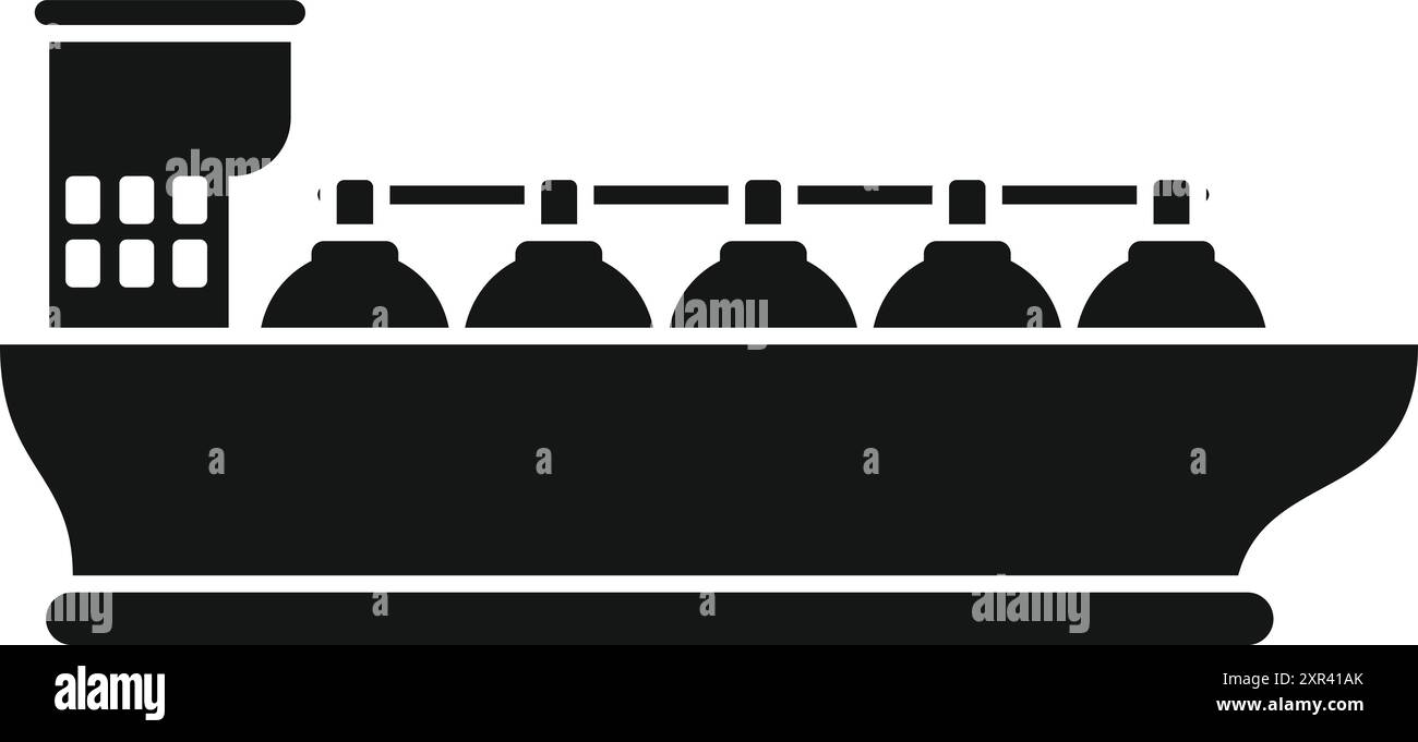 Large gas carrier ship is transporting natural gas across the ocean ...
