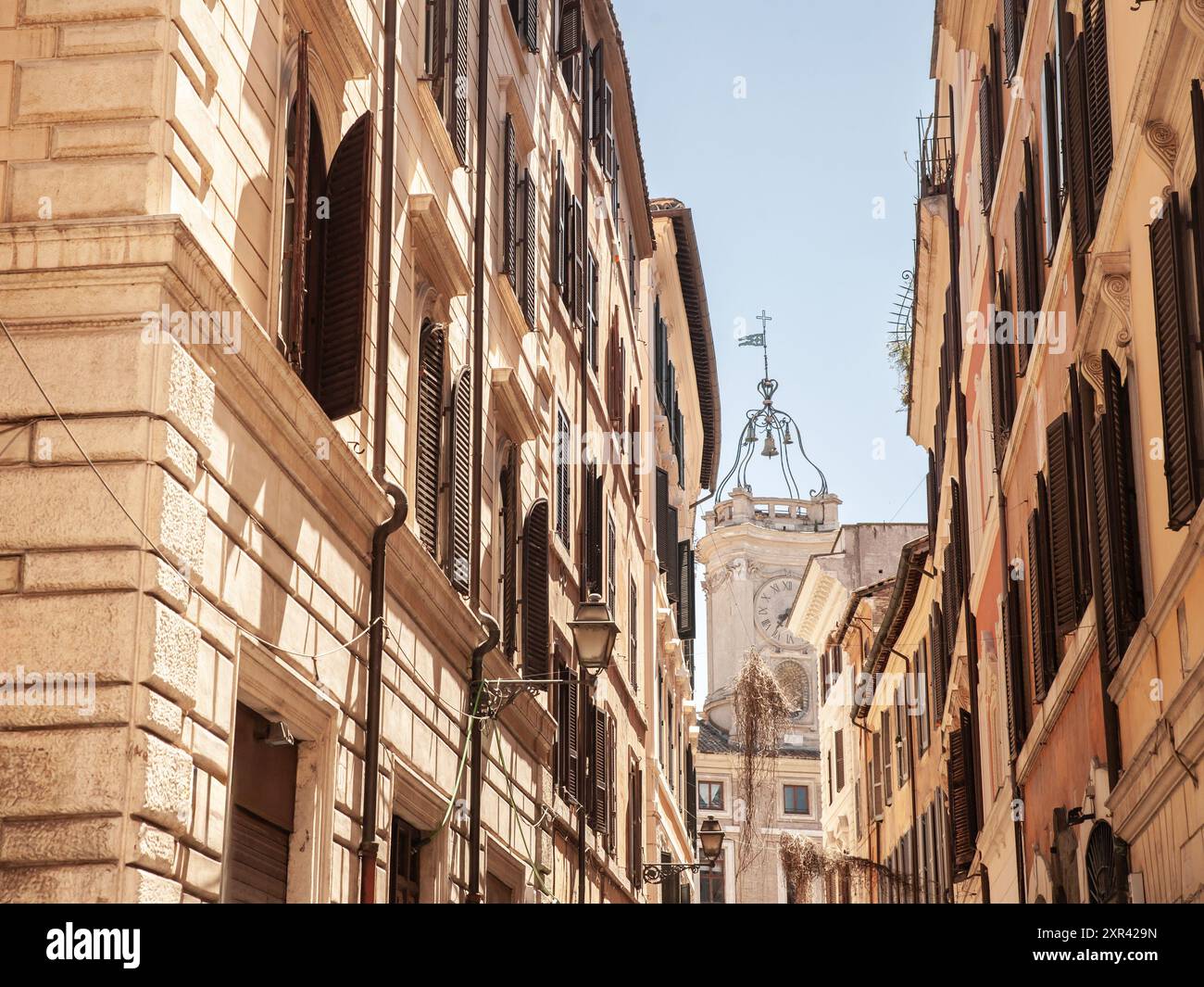 This image captures a picturesque scene of narrow streets in the old ...