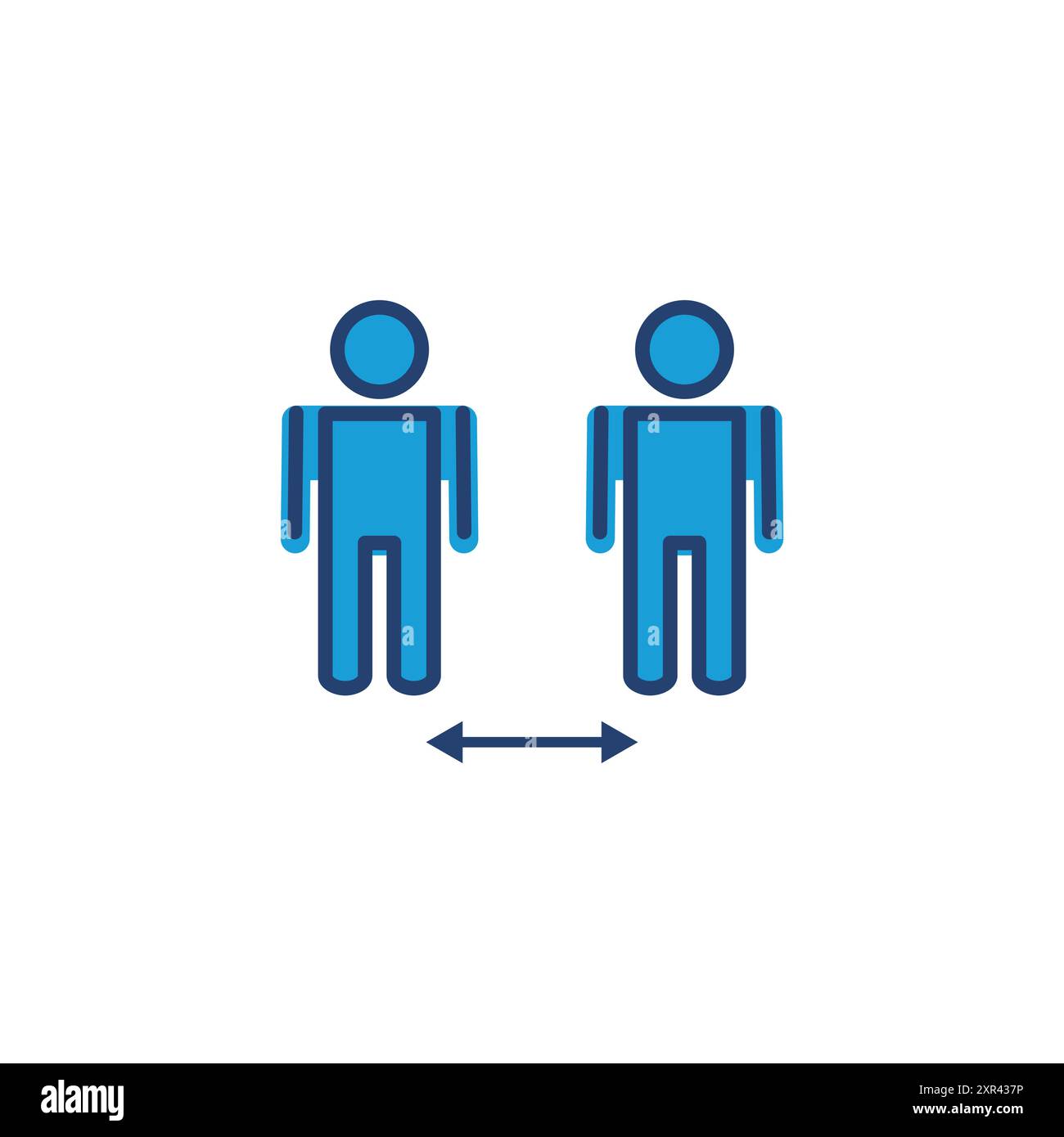 Social distance icon vector. social distancing icon. self quarantine ...