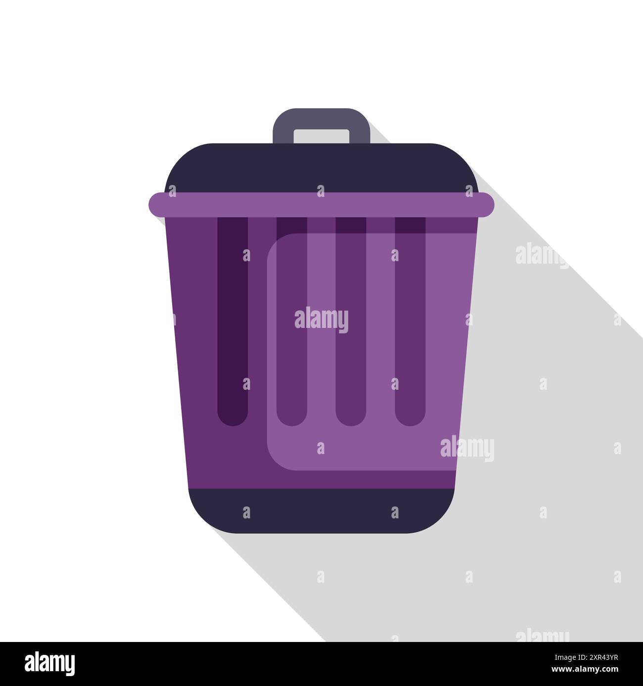 Modern trash can is standing with its lid closed hi-res stock ...