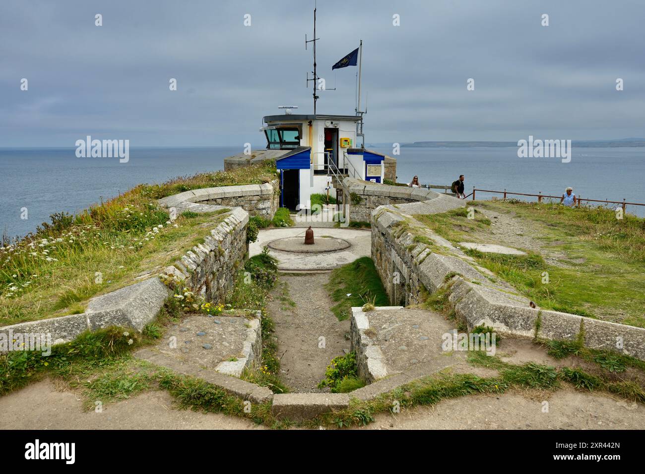 St Ives Watch Station at Lamp Rock with granite battery walls erected ...