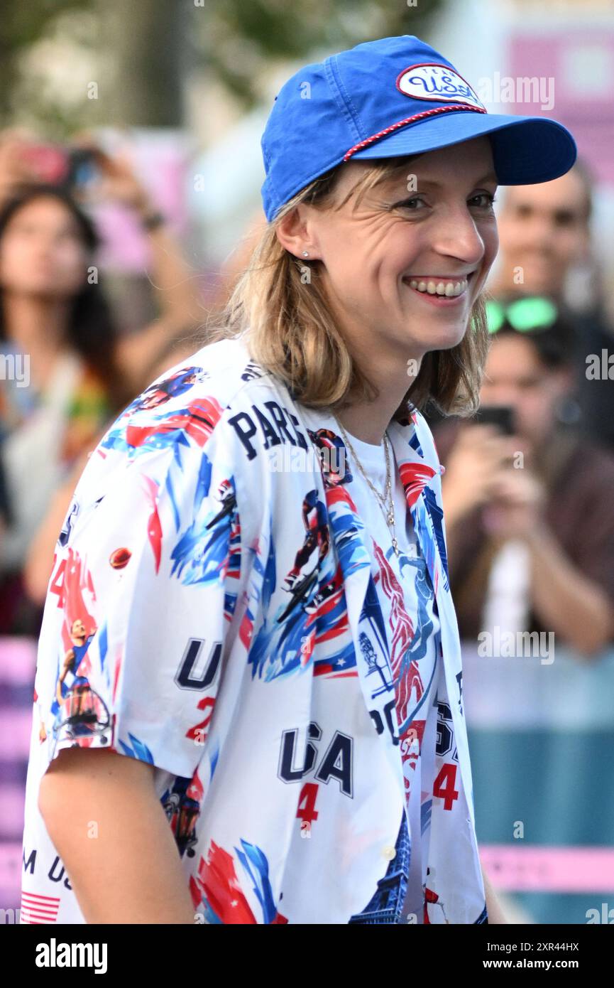 Paris, Fra. 08th Aug, 2024. American swimmer and Olympic Gold medal ...