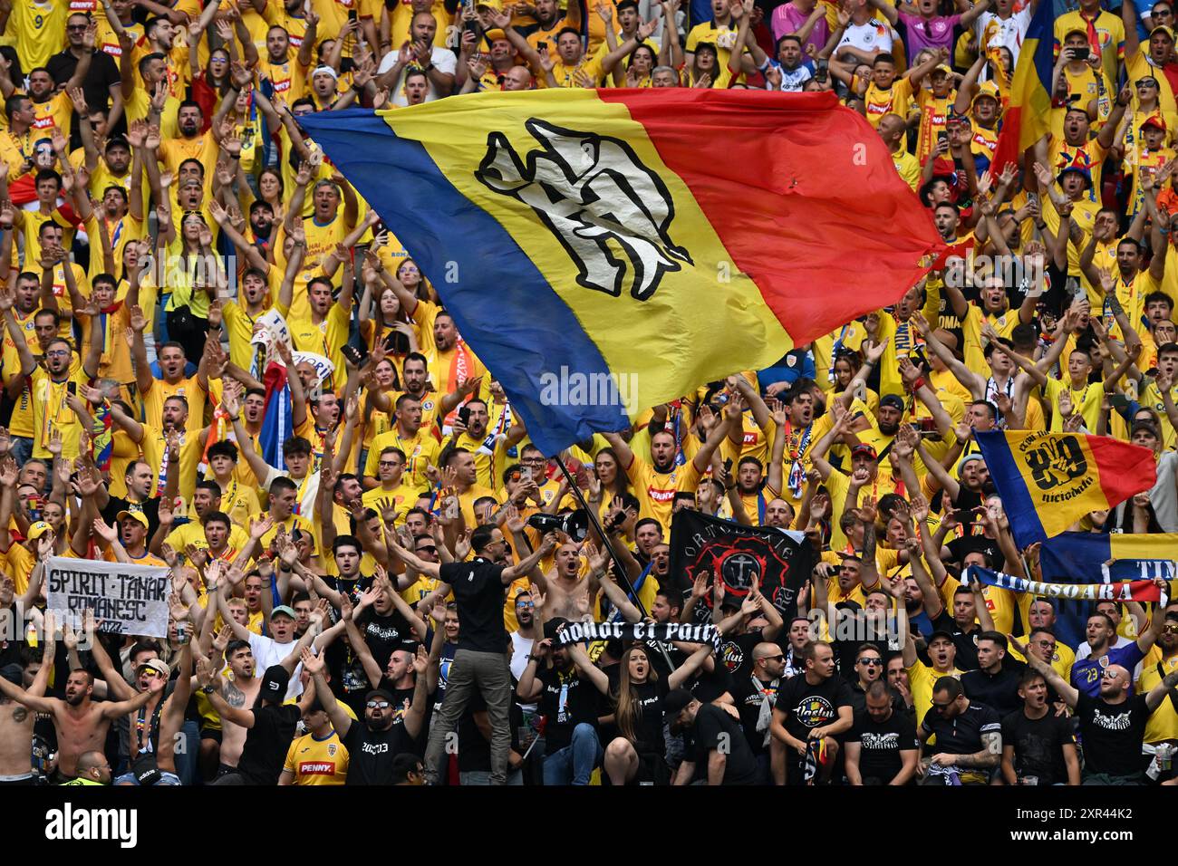 Romania fans in action during the UEFA 2024 EUROÕs Round of 16 match ...