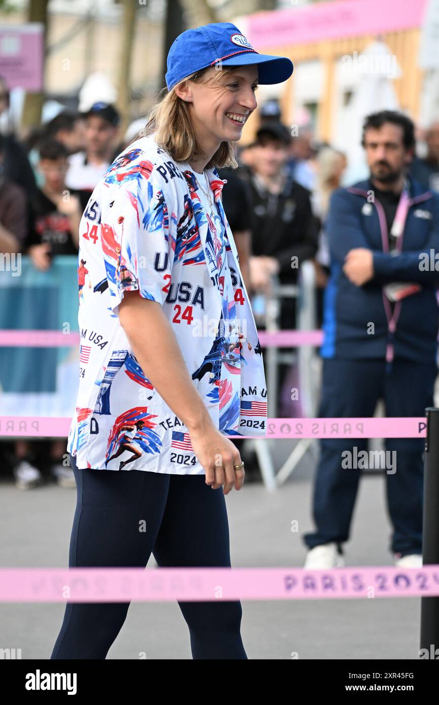 Paris, Fra. 08th Aug, 2024. American swimmer and Olympic Gold medal ...