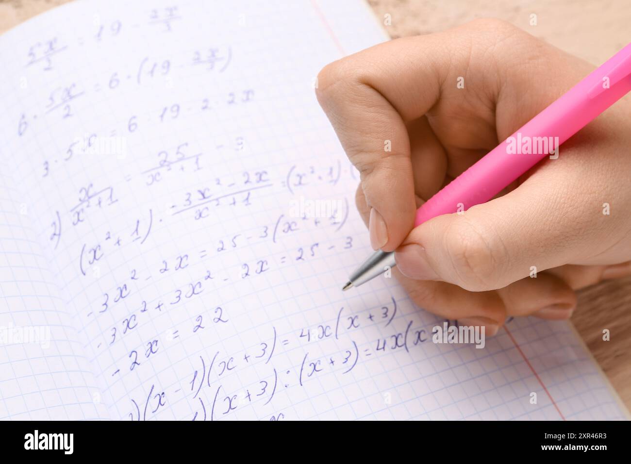 Woman writing maths formulas hi-res stock photography and images - Alamy